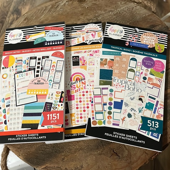 The Happy Planner | Office | New Happy Planner Sticker Sheets 3 Packs ...
